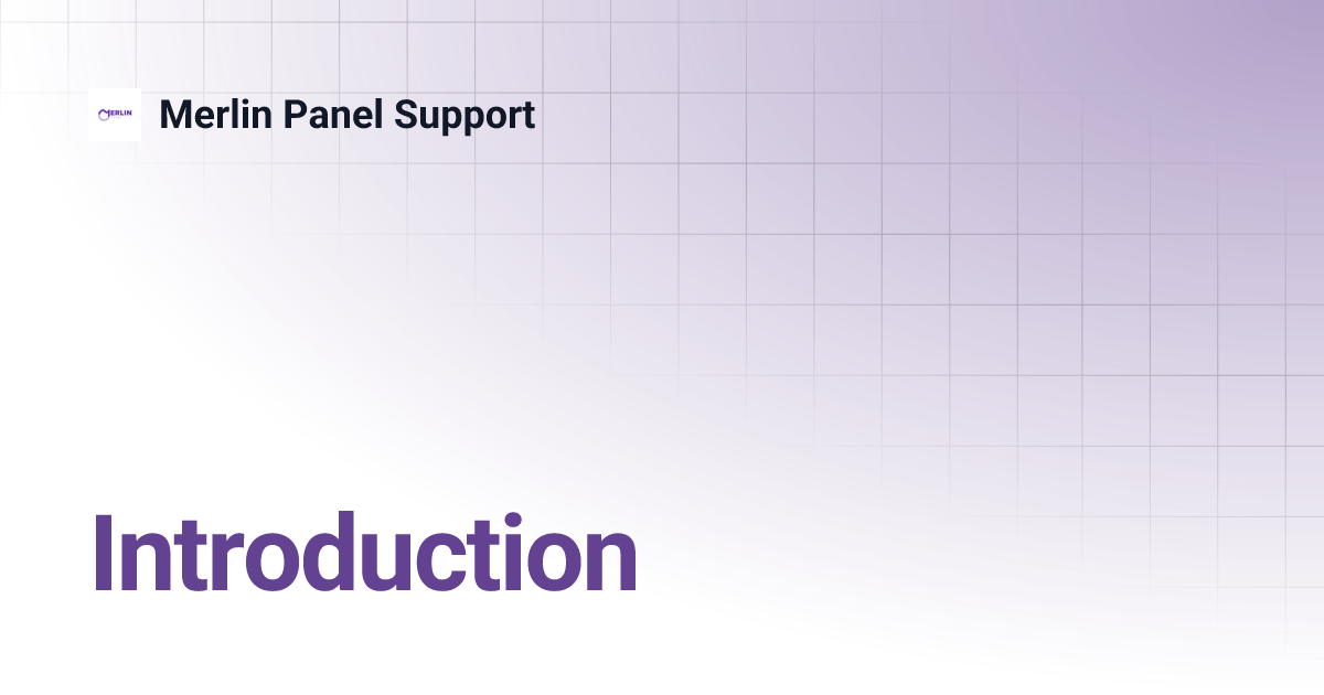 Introduction | Merlin Panel Support