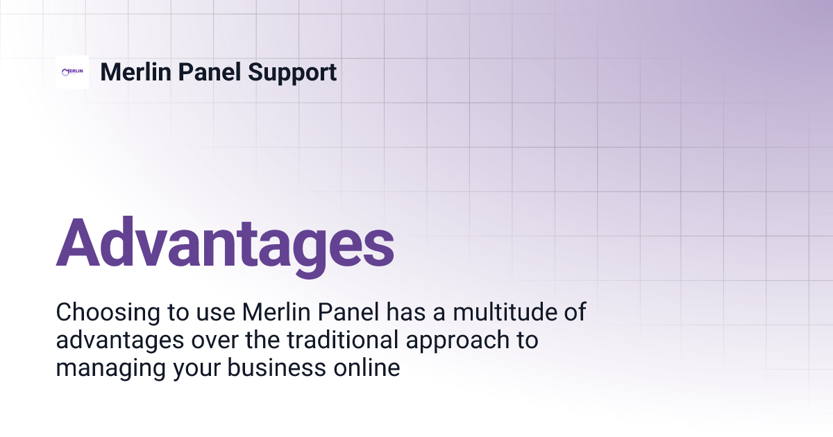 Advantages | Merlin Panel Support